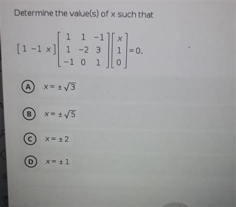 Solved Determine the value s of x such that Х Chegg com