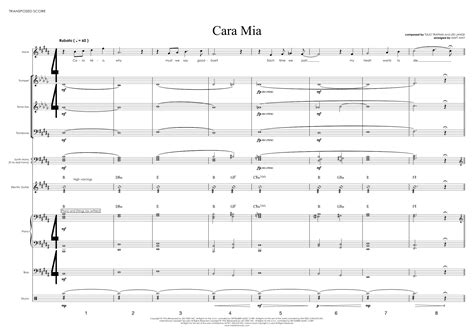Cara Mia Arr Matt Amy Sheet Music Jay And The Americans Jazz Ensemble