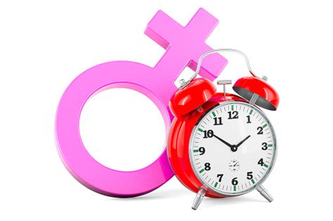 알람 시계가 있는 여성 성별 기호는 여성 개념을 보호합니다 3d 렌더링 0명에 대한 스톡 사진 및 기타 이미지 0명 3차원 형태 개념 Istock