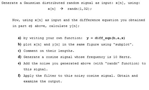 Solved Text Generate A Gaussian Distributed Random