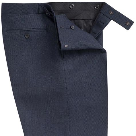 Navy Blue 14oz Birdseye Three Button Suit Cordings