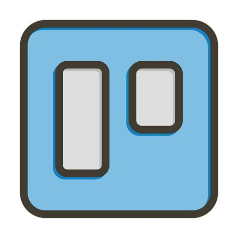 Trello Vector Thick Line Filled Colors Icon For Personal And Commercial