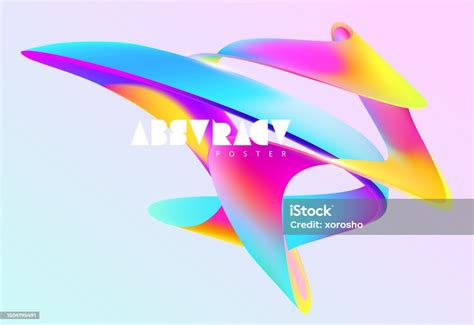 다채로운 액체 원형 흰색 배경에 추상적인 기하학적 모양 0명에 대한 스톡 벡터 아트 및 기타 이미지 0명 3차원 형태 개념 Istock