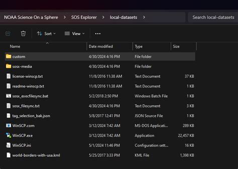 Backing Up Datasets Science On A Sphere