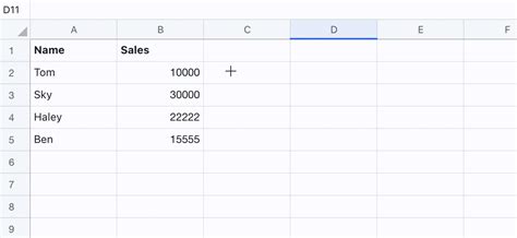 Column Function For Sheets