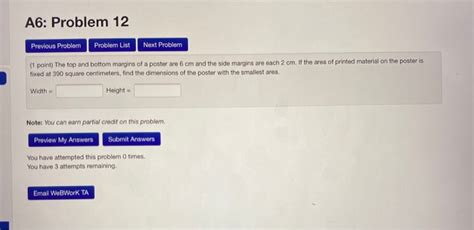 solved a6 problem 12 previous problem problem list next