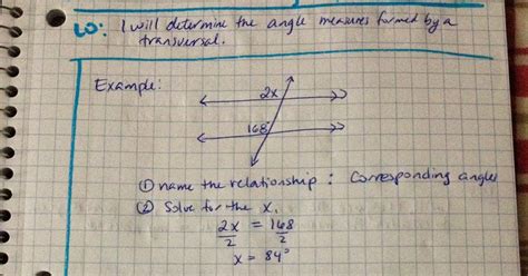 Geometry 21 Transversals Angles Practice
