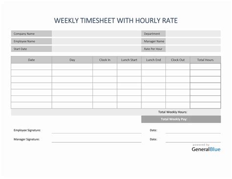 Hourly Rate Template Printable Word Searches
