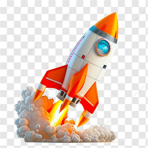 Cohete Espacial Realista 3d Png Dibujos Cohete Espacio Fuego Png