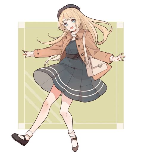 Safebooru 1girl Alternate Costume Bag Beret Black Headwear Blonde