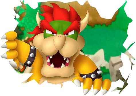 Bowser Breaking Trough Mario Amino