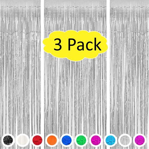 Silver Backdrop Curtain Disco Party Decorationstinsel Backdrop Foil