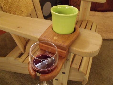 Cup And Wine Glass Holder For Adirondack Chair Etsy