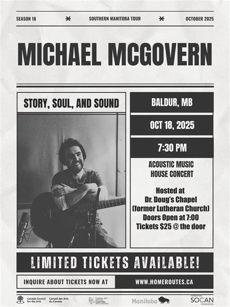 Michael Mcgovern Home Routes Concert