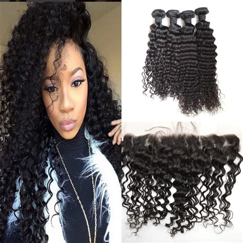 Brazilian Hair Bundles With Closure Ear To Ear Lace Frontal Closure