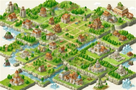 Premium Photo Cartoon Illustration Isometric Game Assets For Map
