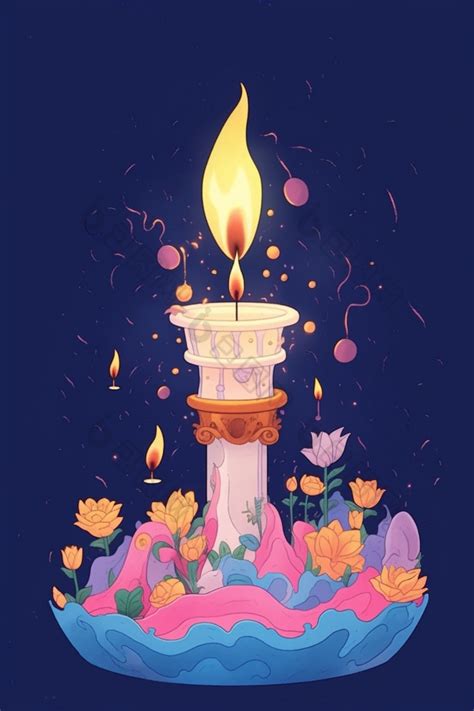 蜡烛插画高清图片下载 包图网