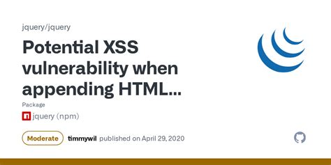 Potential Xss Vulnerability When Appending Html Containing Option