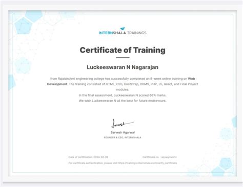 Luckeeswaran N On Linkedin I Happy To Tell That I Have Finished The