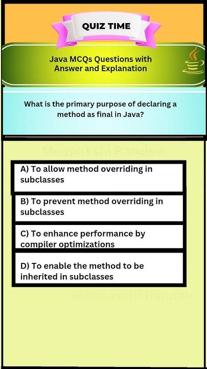 Java Mcqs Questions And Answers With Explanation Interview Exam