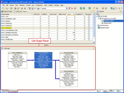 About The Call Graph Panel AQTime Documentation
