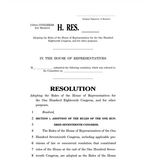 House Rules For 118th Congress Adopted Congressional Institute