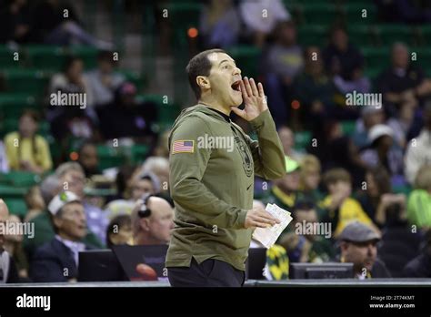 Baylor Head Coach Scott Drew In An NCAA College Basketball Game Against