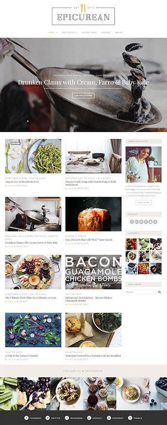 Epicurean Theme Nimbus Themes Food Blog Wordpress Theme Epicurean