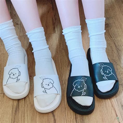 25cm키높이 말랑 모찌 발편한 강아지 실내화 슬리퍼 에이블리