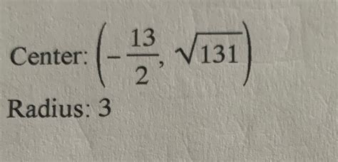 [solved] The Information Provided To Write The General Conic Form Equation Course Hero