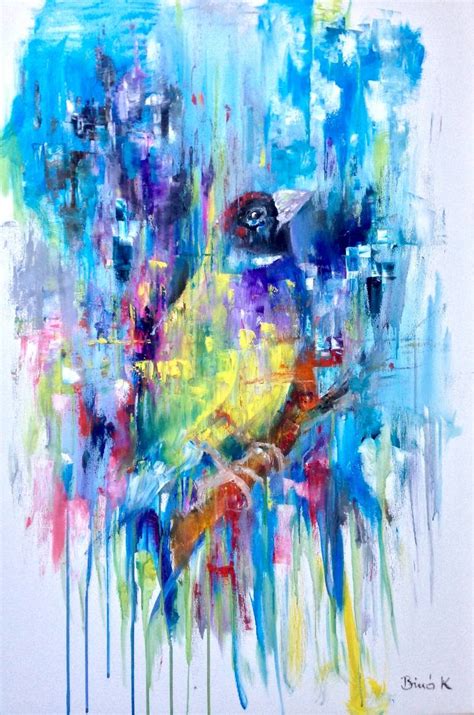 Abstract Bird Series 1107 Painting By Konrad Biro Saatchi Art