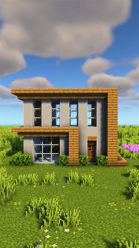 Casa Moderna En Minecraft Para Survival Minecraft Room Minecraft