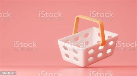 분홍색 배경에 쇼핑 바구니 3d 일러스트 레이 션 가방에 대한 스톡 사진 및 기타 이미지 가방 고객 구매 Istock