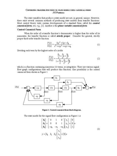 Canonical Pdf Control Theory Systems Theory