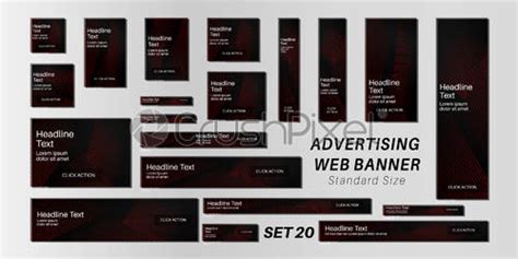 Web Banner Standard Size Abstract Vector Background For Advertising Stock Vector