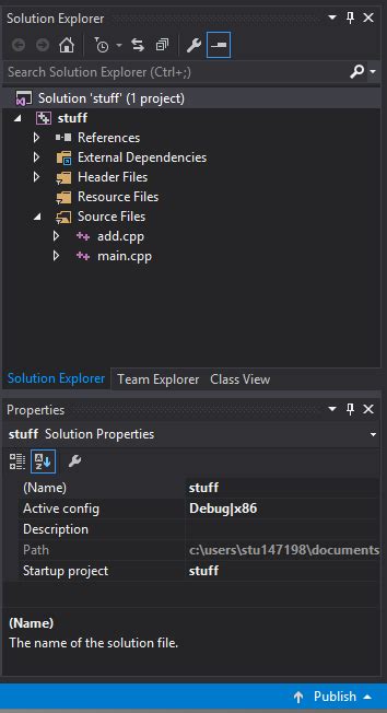 C I Cannot Run Multiple Files Within Solution Explorer Visual