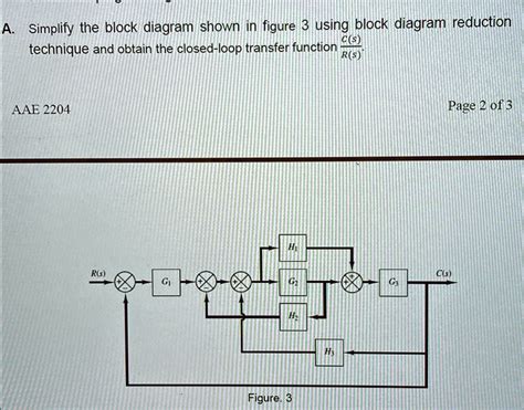 A Simplify The Block Diagram Shown In Figure 3 Using Block Diagram