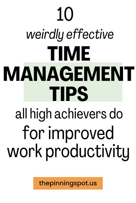 Tips For Effective Time Management And Work Organization