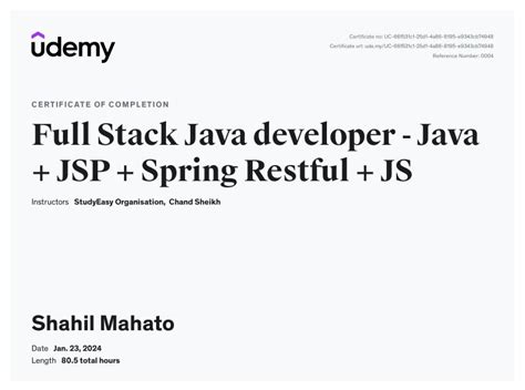 Finished Advanced Java Course On Udemy Shahil Mahato Posted On The