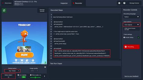 How To Record And Run Tests In Recorder — Alttester® Desktop V 2 2 0 Documentation