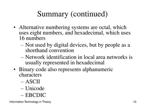 Ppt Chapter 3 Representing Numbers And Text In Binary Powerpoint