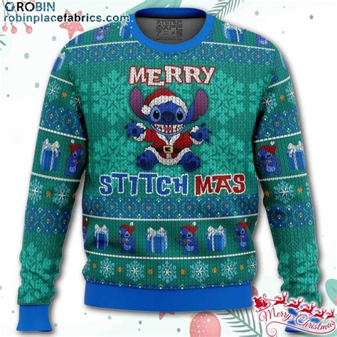 Stitch Merry Stitchmas Ugly Christmas Sweater Aop Sweater