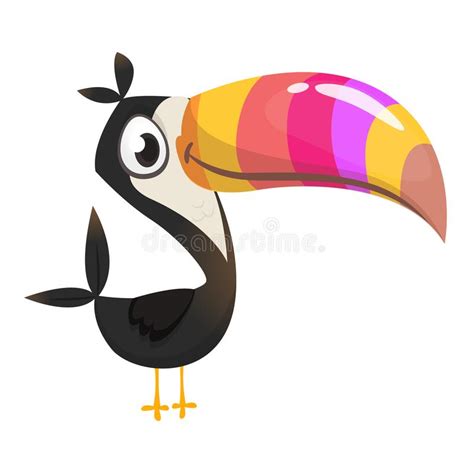 Tucano Feliz Dos Desenhos Animados Ilustra o Do Vetor Ilustração do