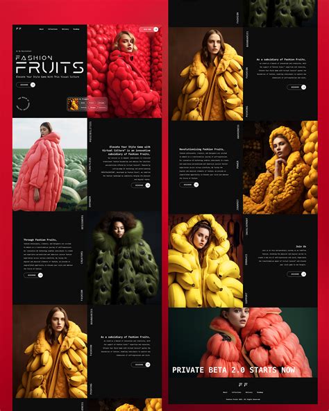 Fashion Fruits Web Ui Landing Page Design Behance