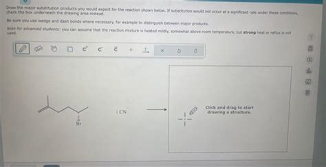 Solved Draw The Major Substitution Products You Would Expect