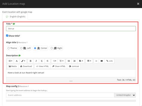 Widget How To Add A Location Map Evessio Knowledge Base