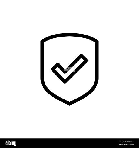 Shield Check Mark Icon Vector Protection Approve Sign Safe Icon Vector Stock Vector Image