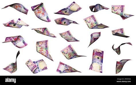3d Rendering Of 50 Nigerian Naira Notes Flying In Different Angles And Orientations Isolated On