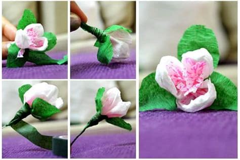 Como Fazer Flores De Papel Crepom