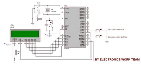 Up Down Counter On Lcd Using Microcontroller
